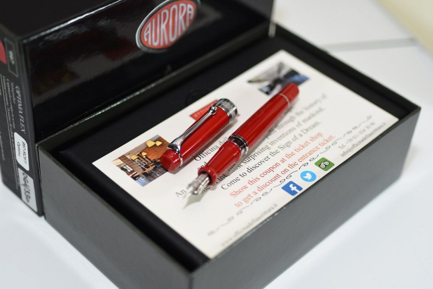 Aurora Optima 997 FLEX Red Limited Edition Fountain Pen - Ibérica Pens ...