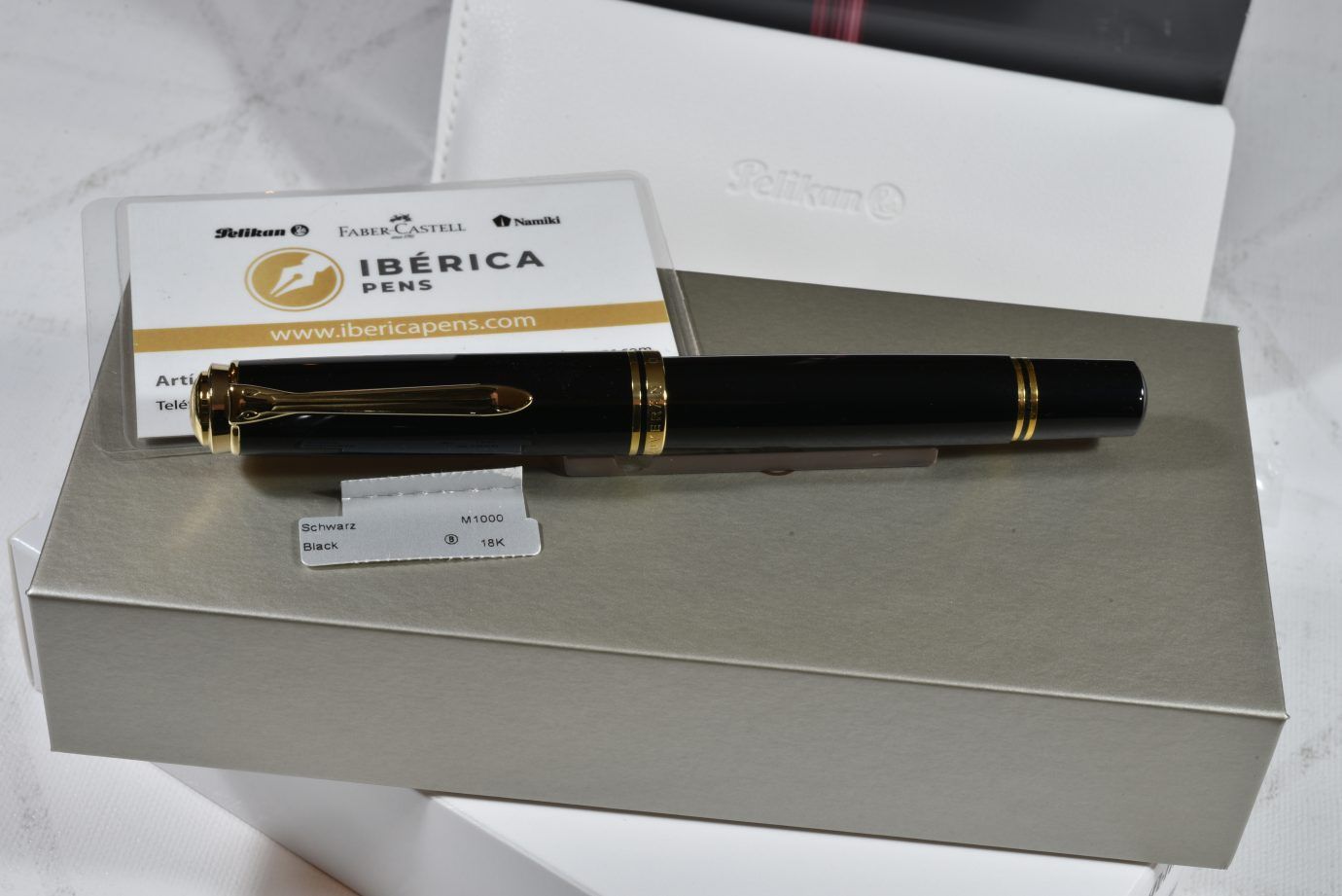 PELIKAN SOUVERAN M1000 FOUNTAIN PEN BLACK - Ibérica Pens ...