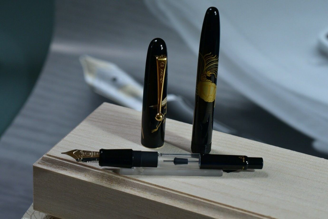 Namiki Maki-e Tradition Toy Crane And Turtle Fountain pen Nippon Art ...
