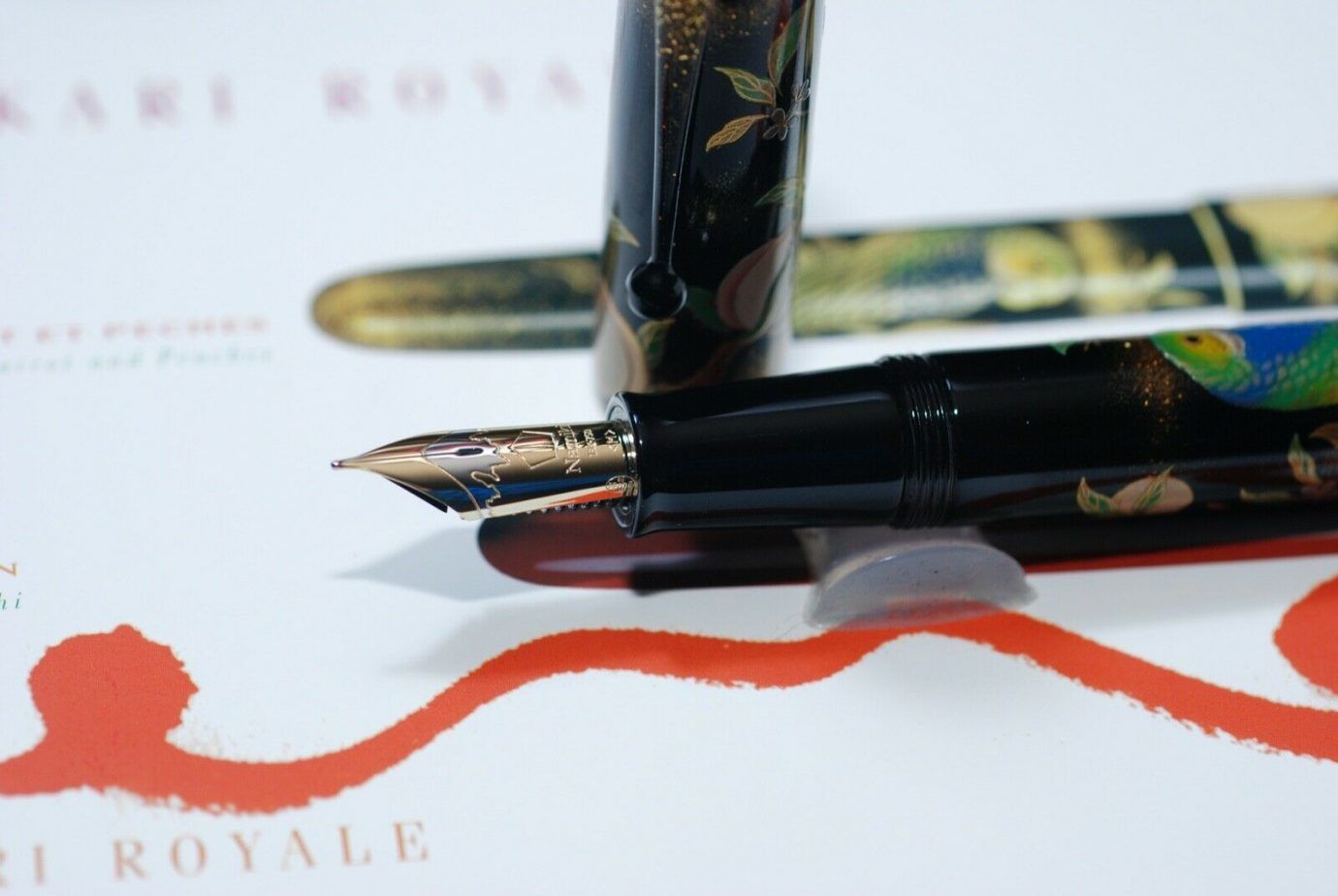 Namiki Yukari Royal size Parrot and Peaches fountain pen - Ibérica Pens ...