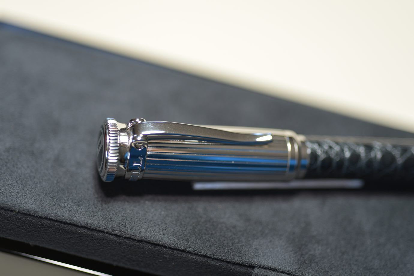 Pluma Estilográfica Dunhill Sentryman Alligator Black Palladium Plated ...