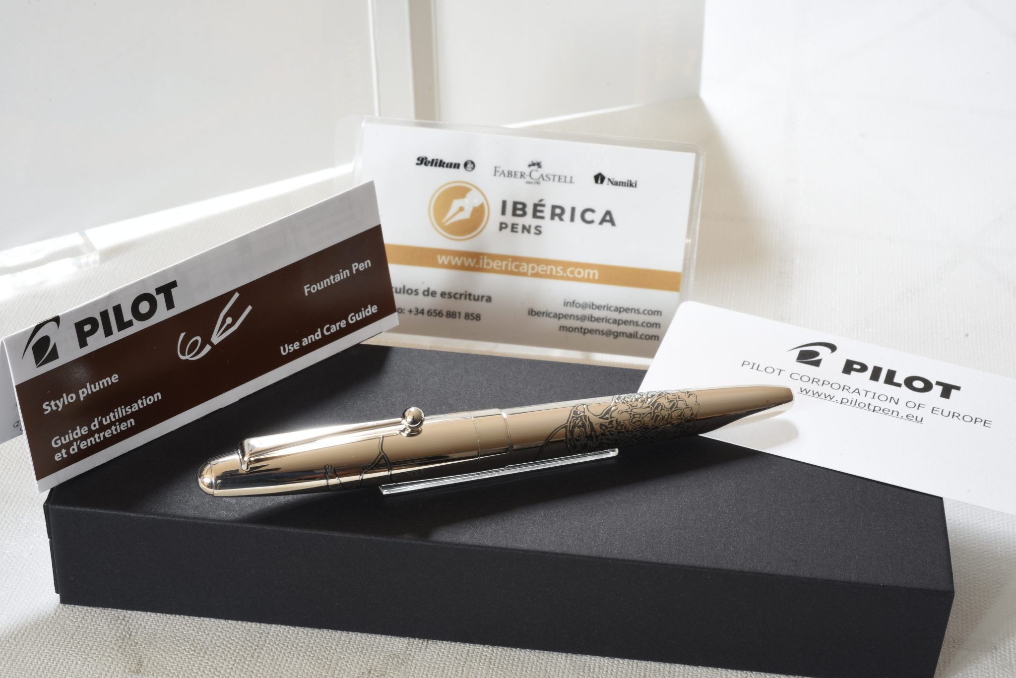 Pluma estilográfica de plata pilot silver Hawk- Halcón